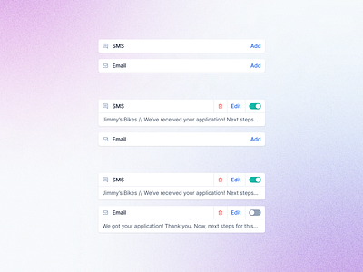 Add SMS / Email - Template by Eugen Eşanu on Dribbble