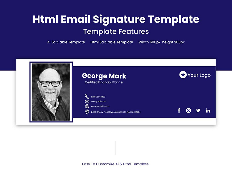 Html Email Signature Template - Email Signature by Graphic House ...