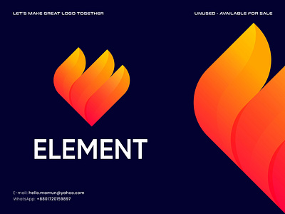ELEMENT - modern letter E fire logo by Al Mamun | Logo & Branding ...