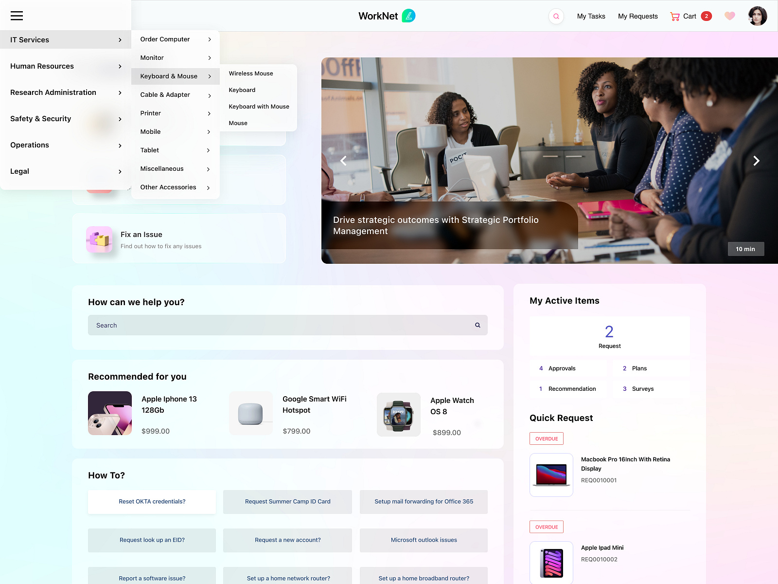 ServiceNow Employee Center Portal by AVASOFT on Dribbble