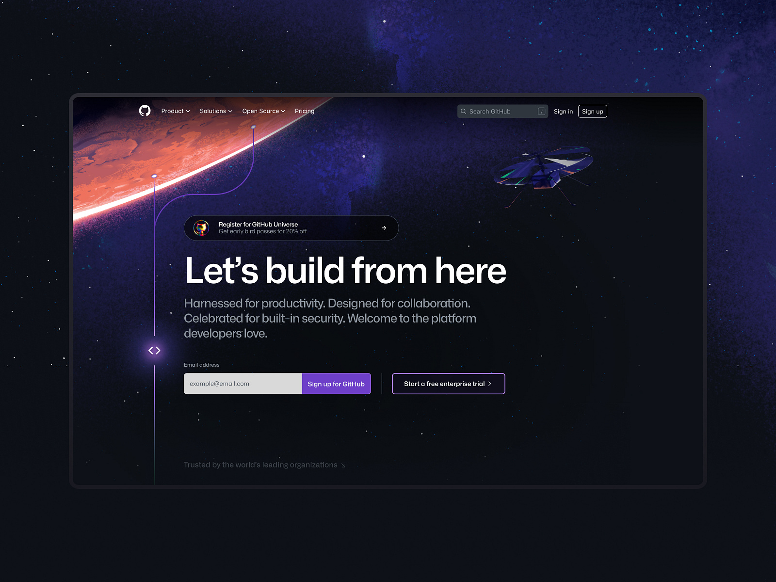 GitHub Home Page Campaign by Jesus Sandrea for GitHub on Dribbble