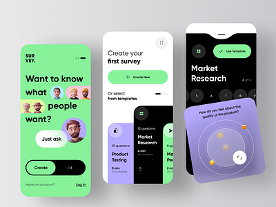 SUR - Free Online Survey App Design by Jack R. for RonDesignLab ⭐️ on ...