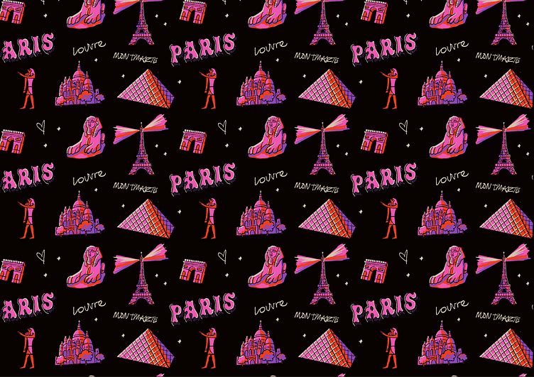 Paris Icons and Lettering by Lisa McCormick on Dribbble