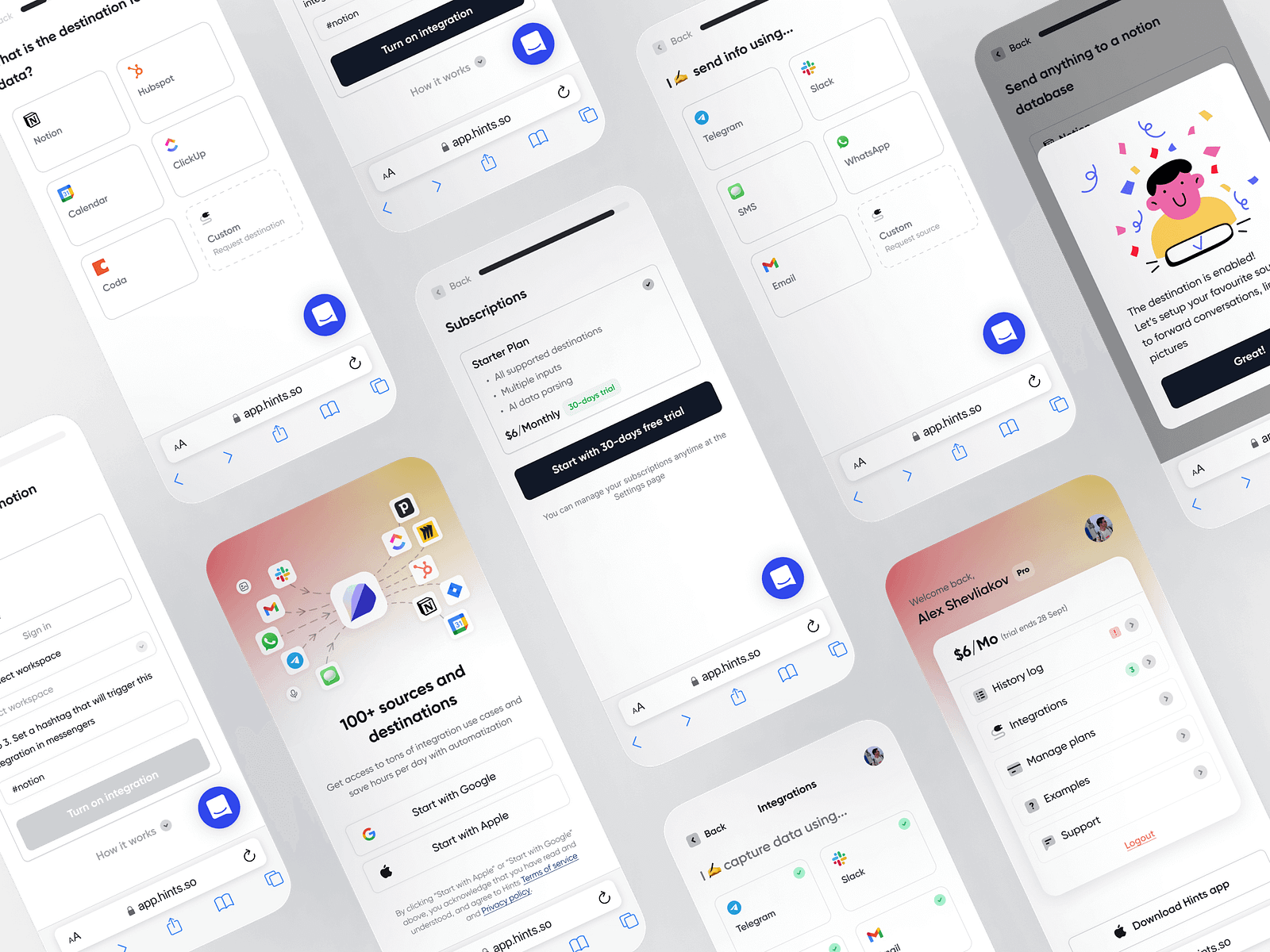 Mobile Experience Redesign by Hints on Dribbble