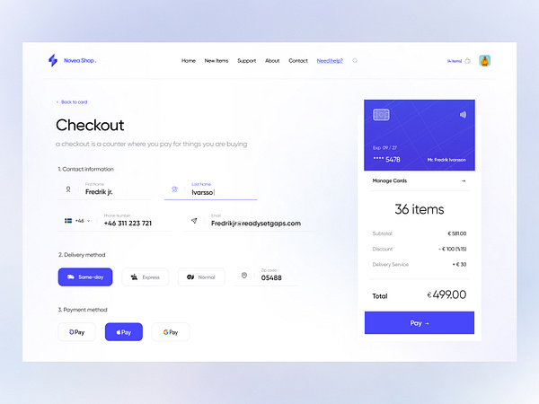 Ecommerce Website Checkout Page by Duxica on Dribbble