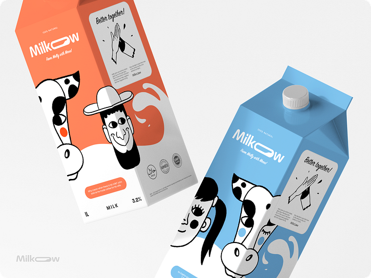Milkow - branding and package design for a milk brand by Outcrowd on ...