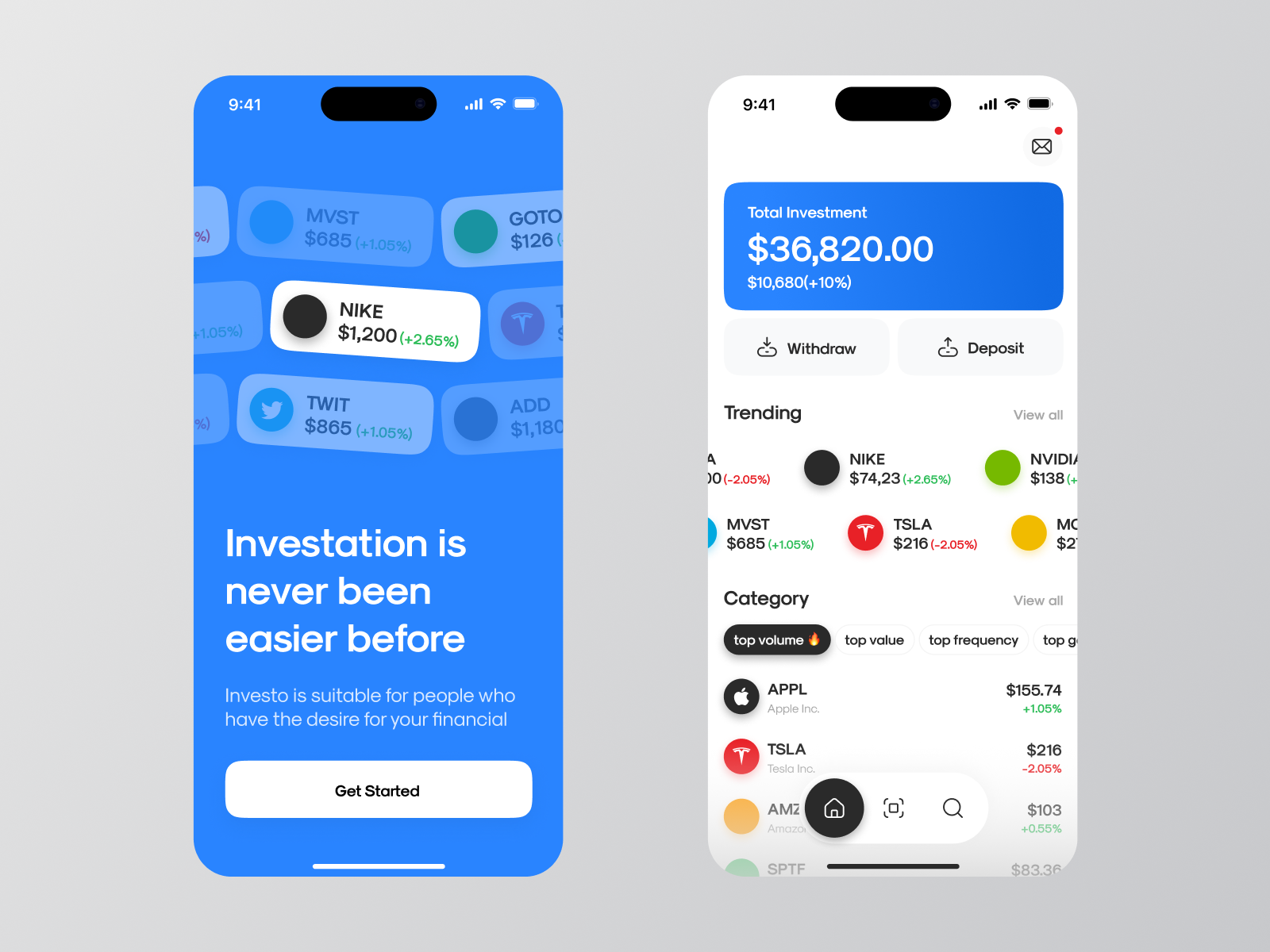 Finance Mobile App Design by Happy Milliarta for Odama on Dribbble