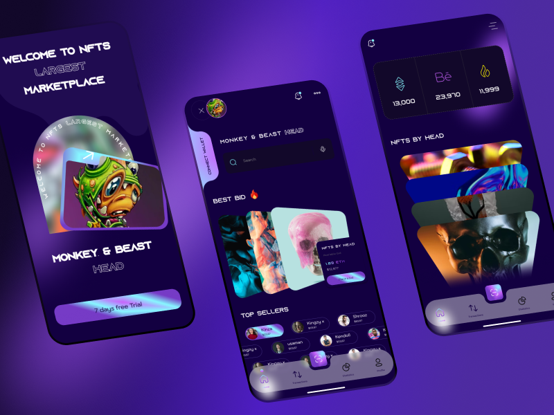 Modern Mobile App UI/UX Design by Aqsa N | Dribbble