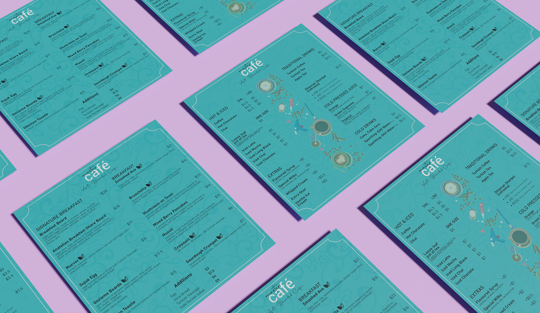 Art masterclass cafe menu design - melbourne art cafe by Tolga Oguz on ...