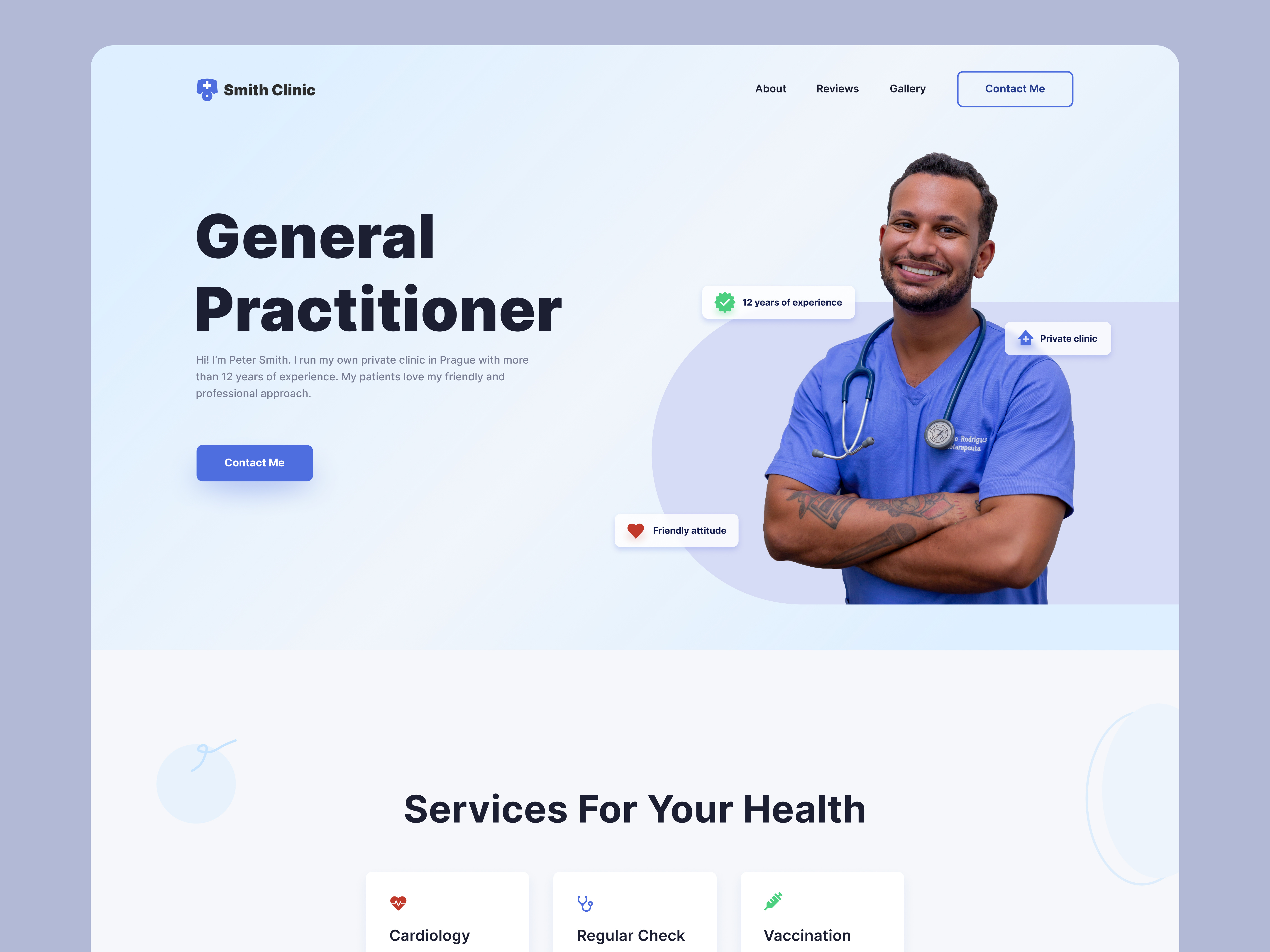 Smith Clinic - General Practitioner by Adam Sebesta on Dribbble