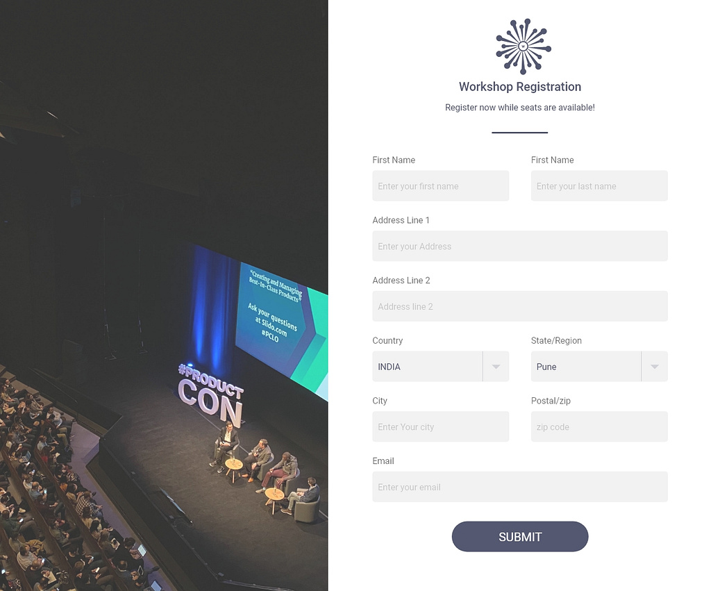 DailyUI - 001 - Event Signup form UI Design by Mohan on Dribbble