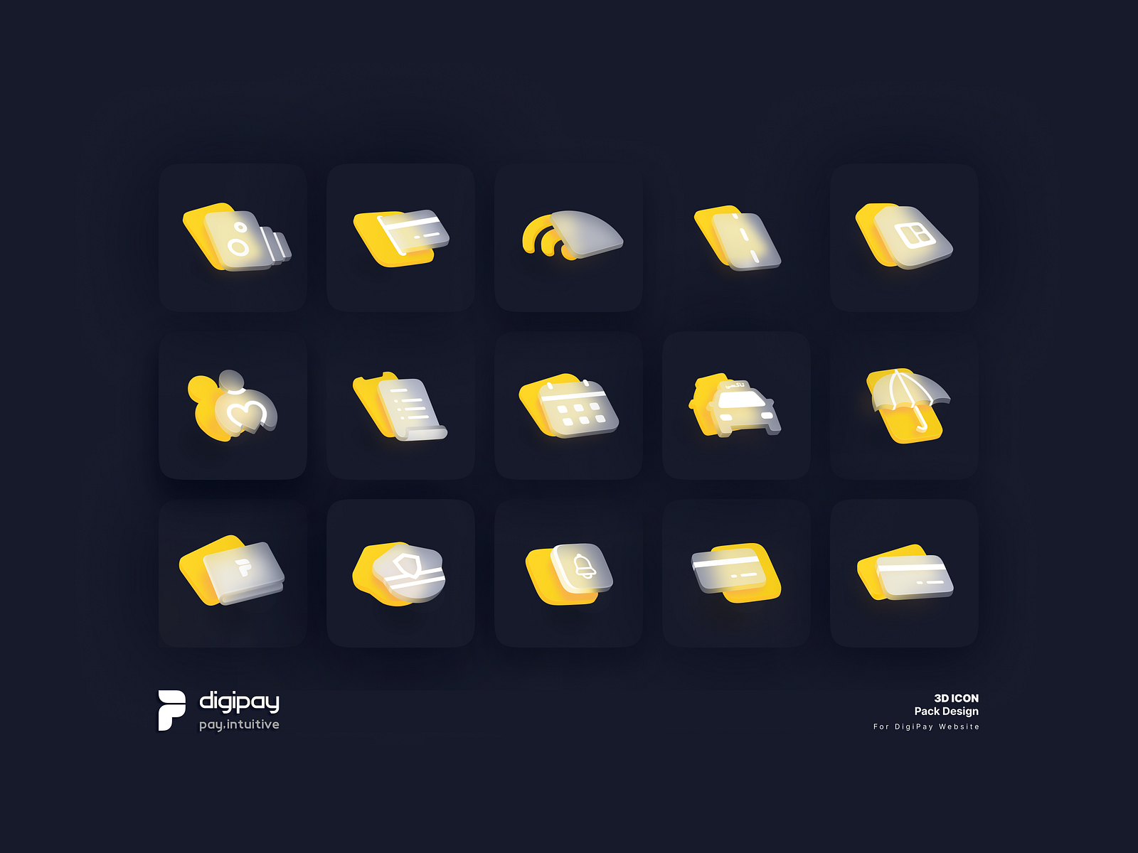 3D ICON Pack Design - Digipay Website by Ali Sarlak for DESION Agency ...