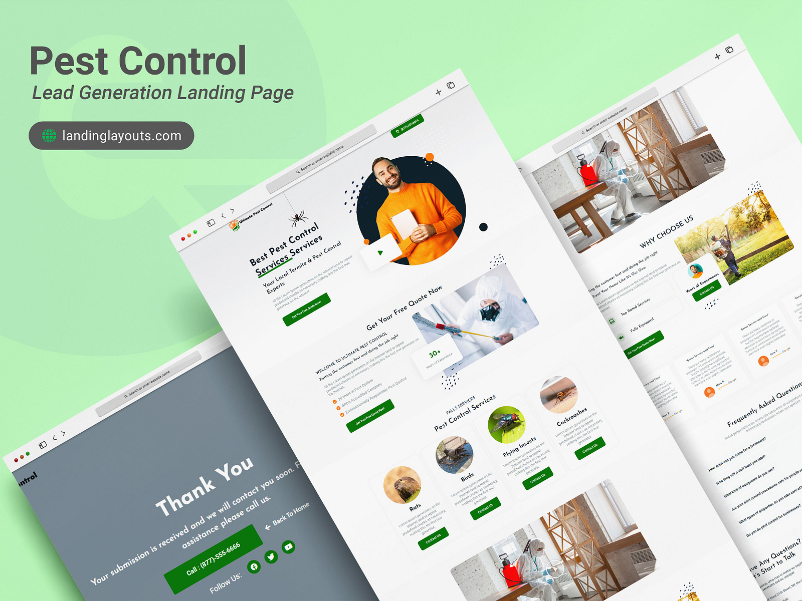 Ultimate Pest Control Service Lead Generation Landing Page by Landing ...