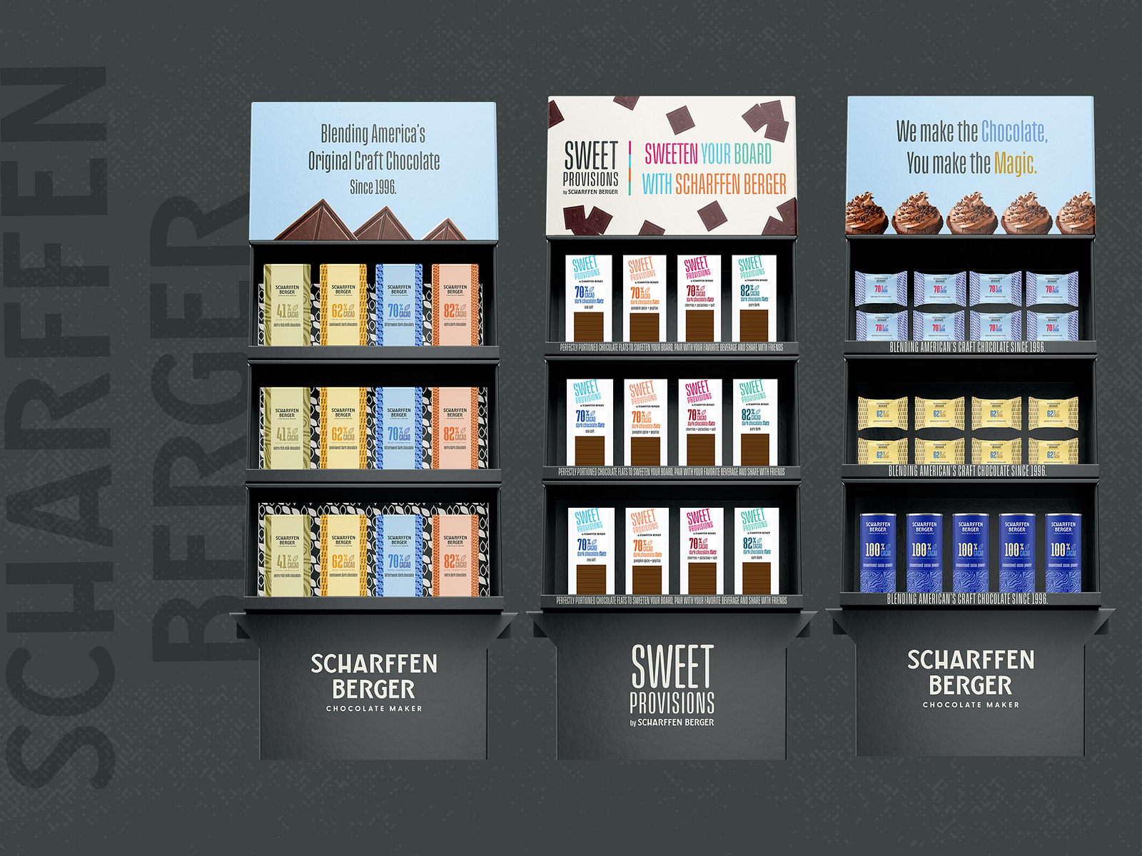 Chocolate Bar Product Display Design by Darkroast.co on Dribbble
