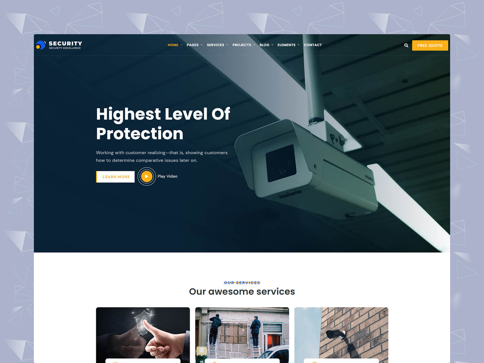 Security - CCTV & Security HTML Template by Chitrakoot Web on Dribbble