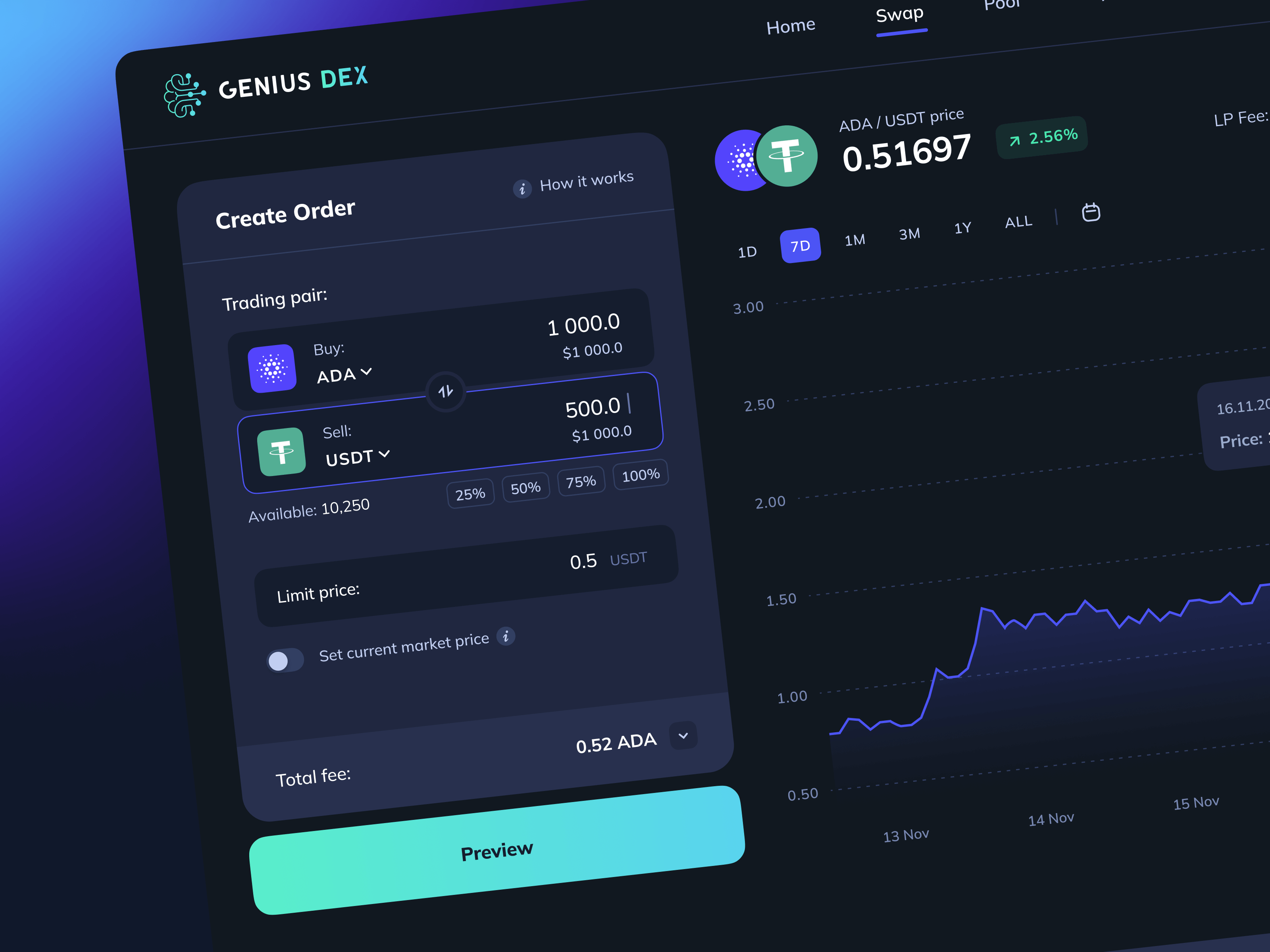 Web 3 DeFi Dashboard | Crypto Exchange by Vlad P | Sr. UX/UI designer for Pixpowder on Dribbble