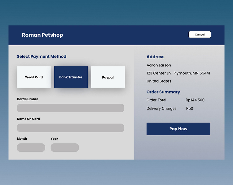 Payment Method by Bagas on Dribbble