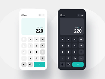 Calculator - UI Challenge by Mostafa Ahmed on Dribbble