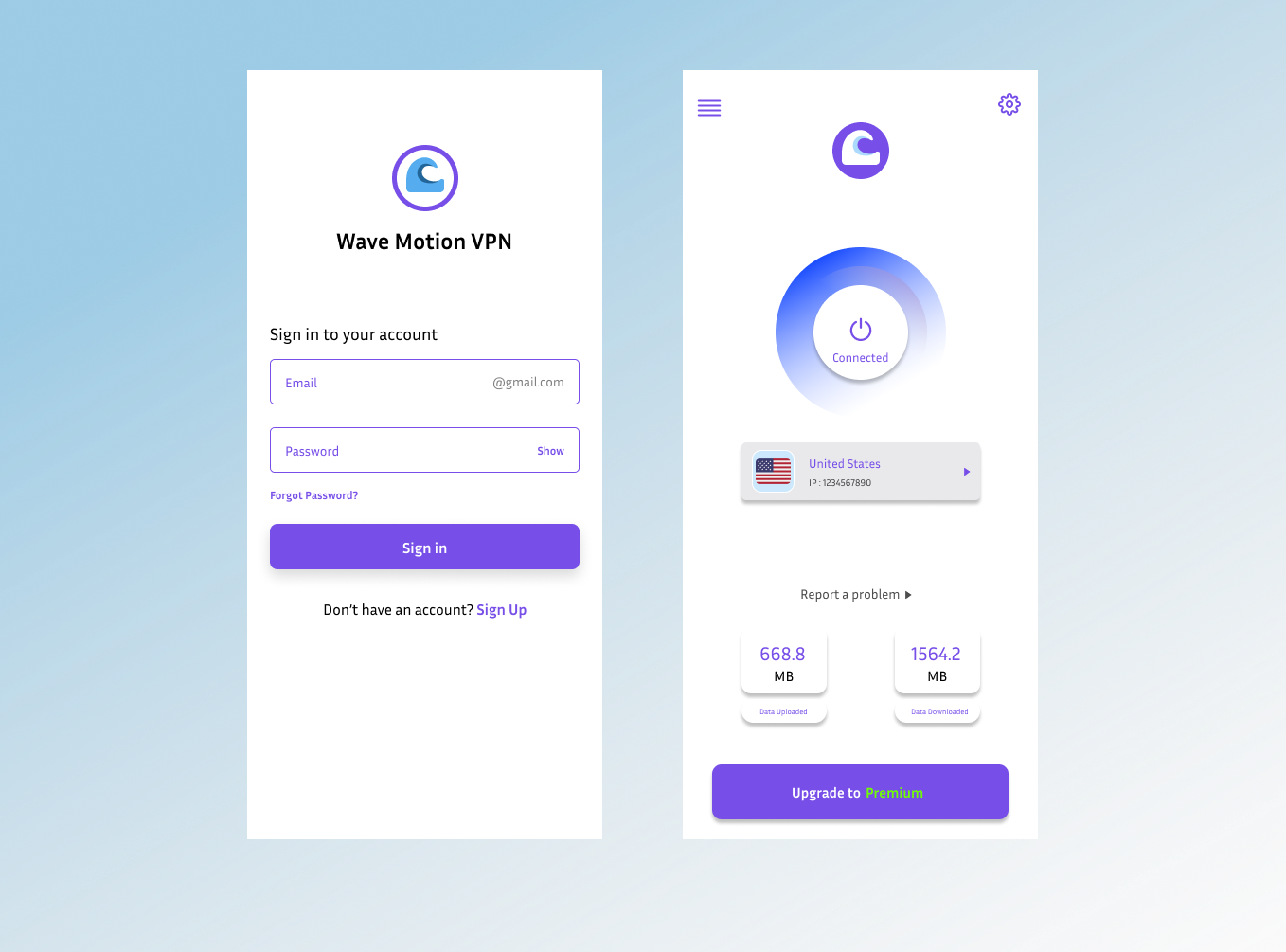 Wave Motion VPN by Taha Sohail on Dribbble