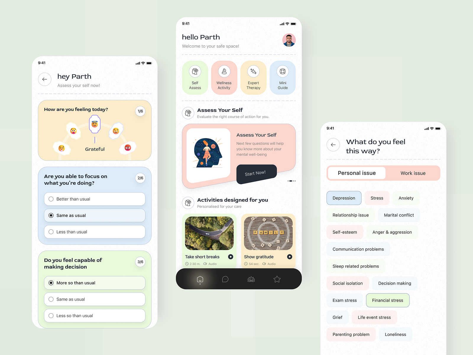 Mental Health Tracker App by 300Mind UI/UX for 300Mind on Dribbble