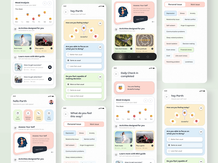 Mental Health Tracker App by 300Mind UI/UX for 300Mind on Dribbble Mental Health Tracker App by 300Mind UI/UX for 300Mind on Dribbble