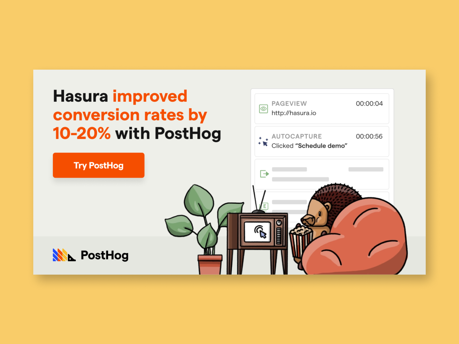PostHog - Social Media Ads by Kate Payba for Hey Digital on Dribbble