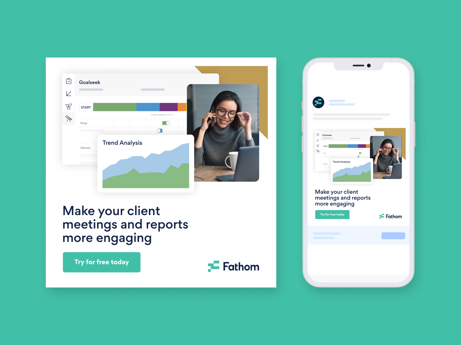 Fathom - Social Media Ads by Kate Payba for Hey Digital on Dribbble