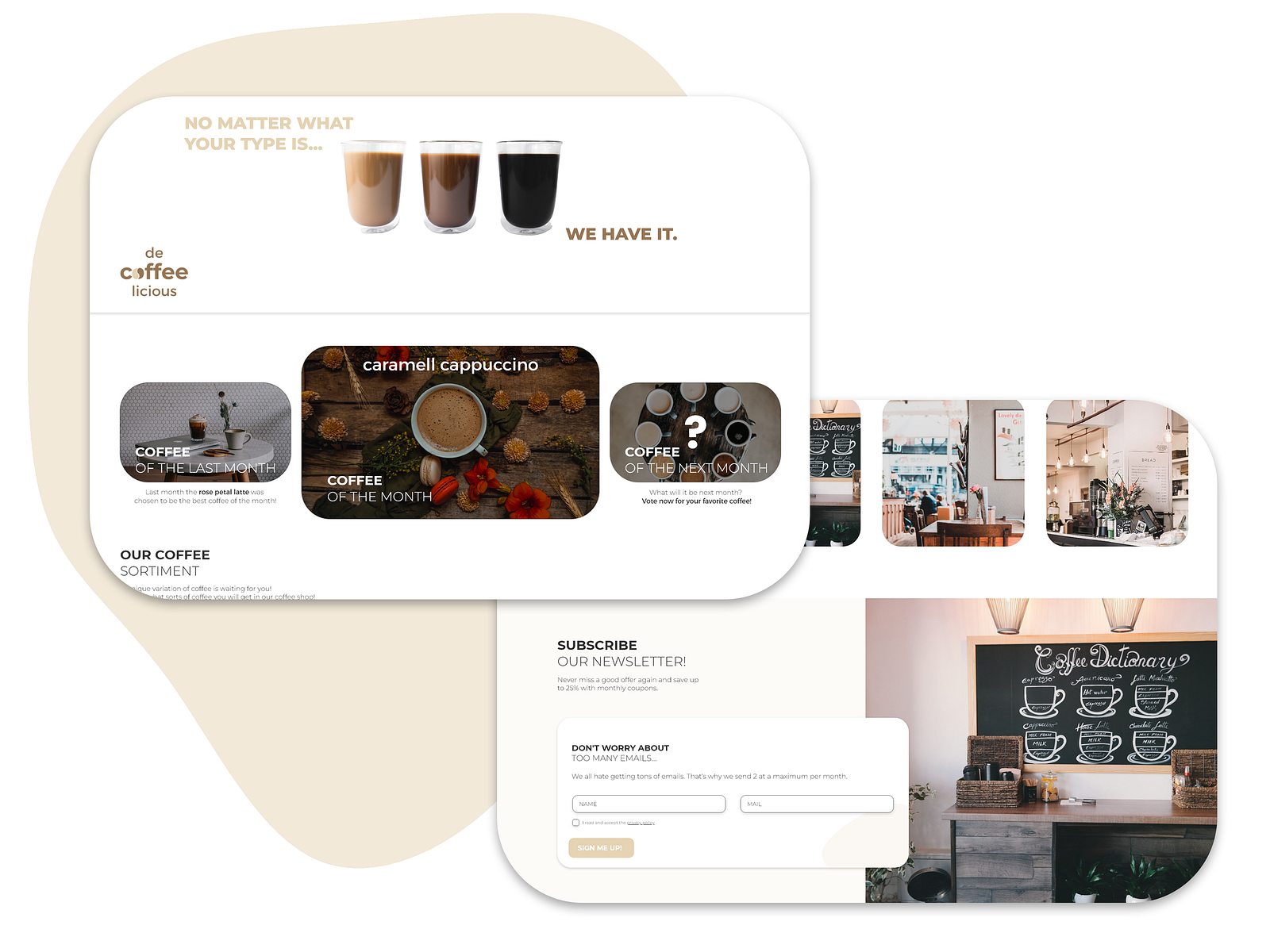 de-coffee-licious - logo & webdesign by Sarah Trummer on Dribbble