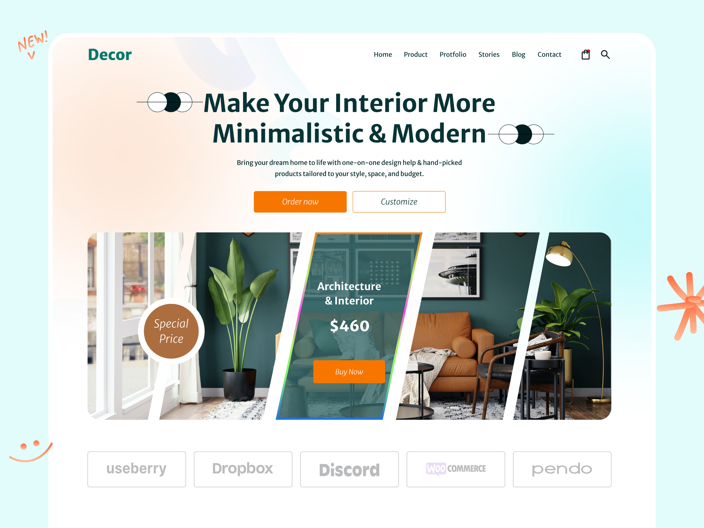 Decor Interior Design Website by UI Jungle - UI UX Design Agency on ...