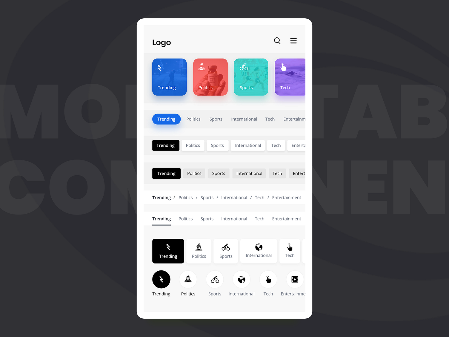 Mobile Tab Components by Hassanur Rakib on Dribbble