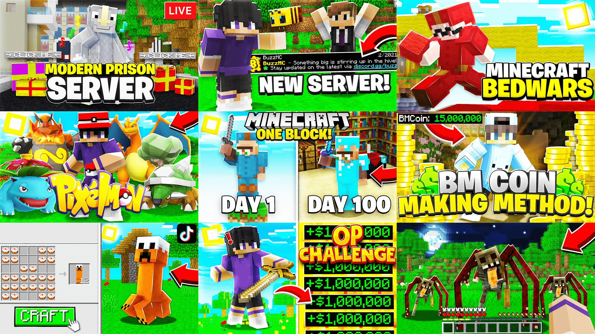 Minecraft Graphics Design - YouTube Thumbnails by Jaxen on Dribbble
