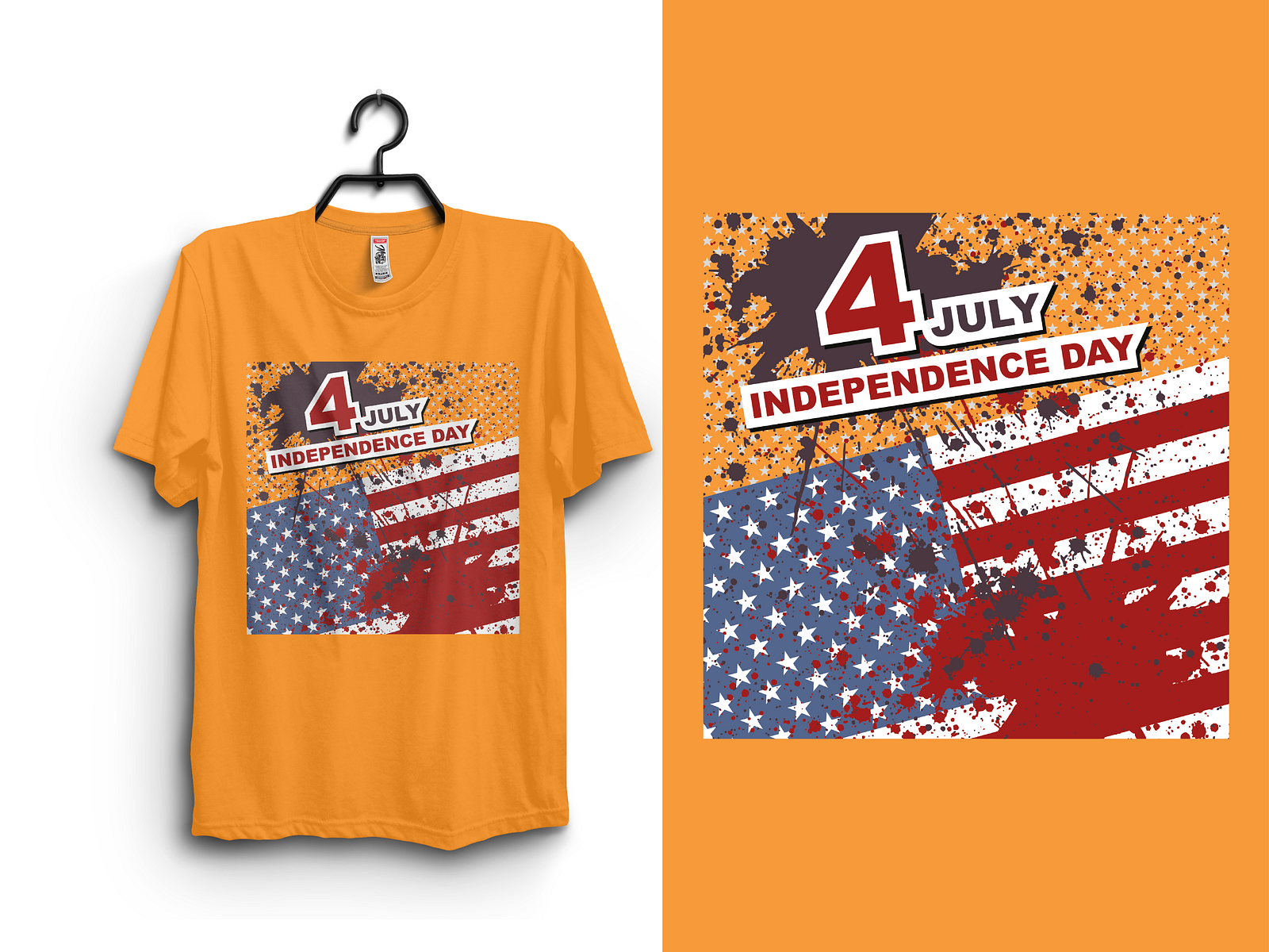American Independence Day Custom Graphic T shirt Design by Proshanto ...
