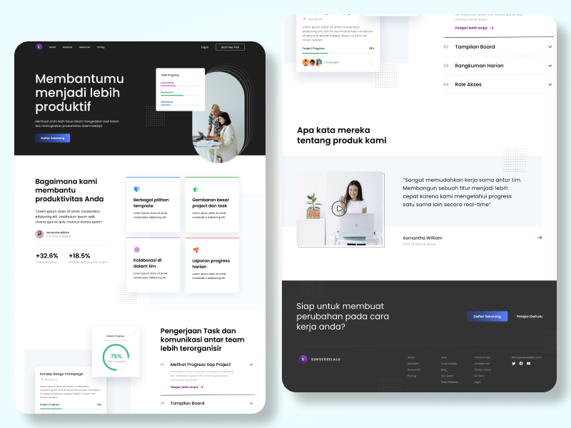 #Exploration : Simple Landing Page by Farah Laili Atsira on Dribbble