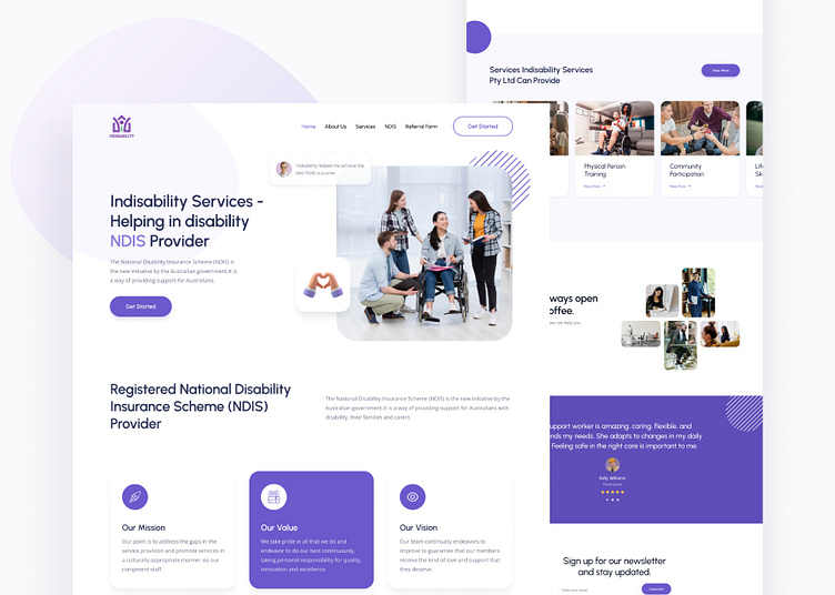 NDIS | Landing Page Design by Amar Siddiqui on Dribbble