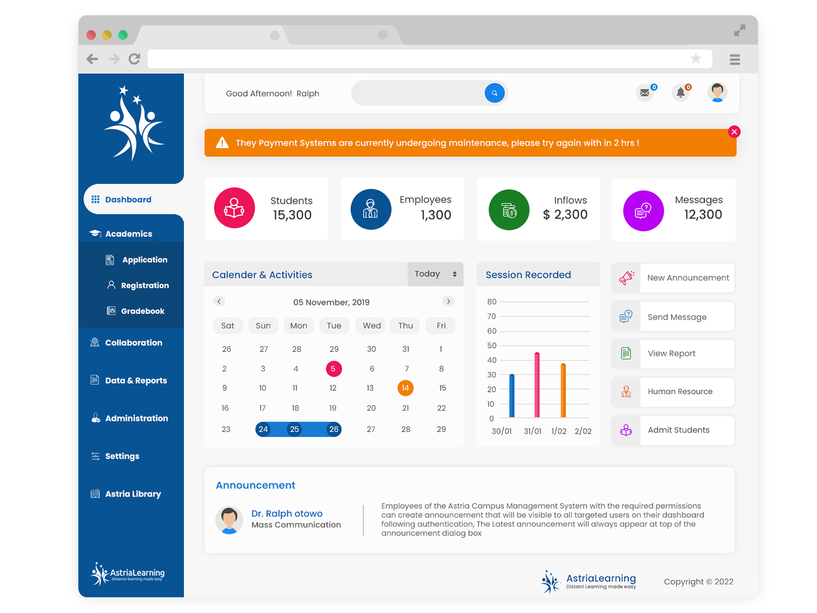 School Management Dashboard/Admin panel Template by Abu Zar Gifari on ...