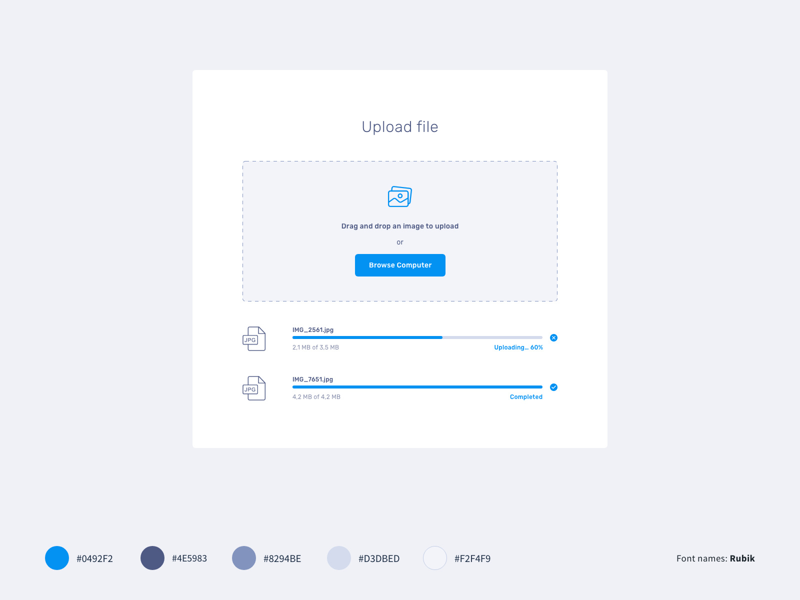 Training 5 - Upload Files UI Design by Seyfeddine Beroual on Dribbble