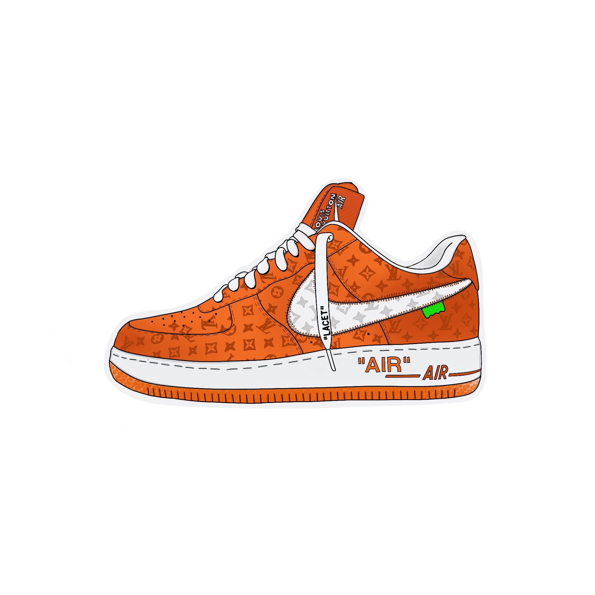 Louis Vuitton x Nike Air Force 1 "Syracuse" by Taila Masters on Dribbble