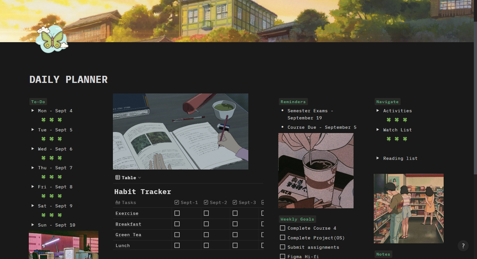 Notion Aesthetic template by Pavani on Dribbble