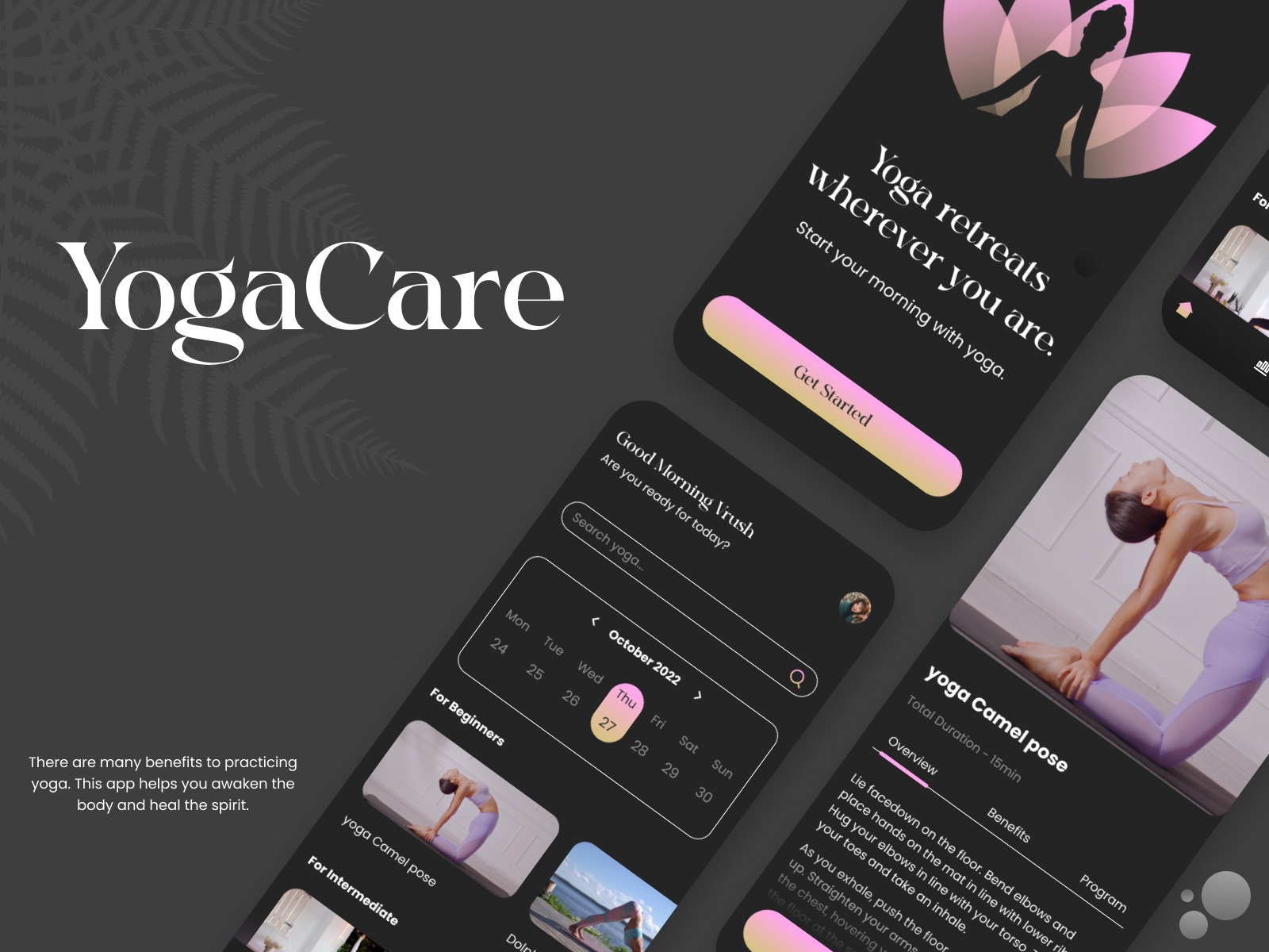 Yoga Care App Design by Pixenite Pvt. Ltd. on Dribbble