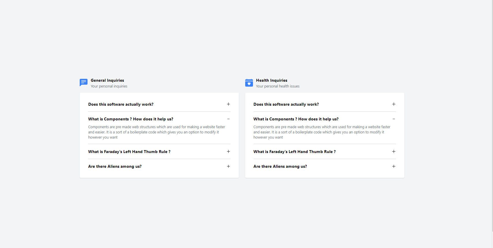 FAQ Tailwind CSS by Yujesh K C on Dribbble