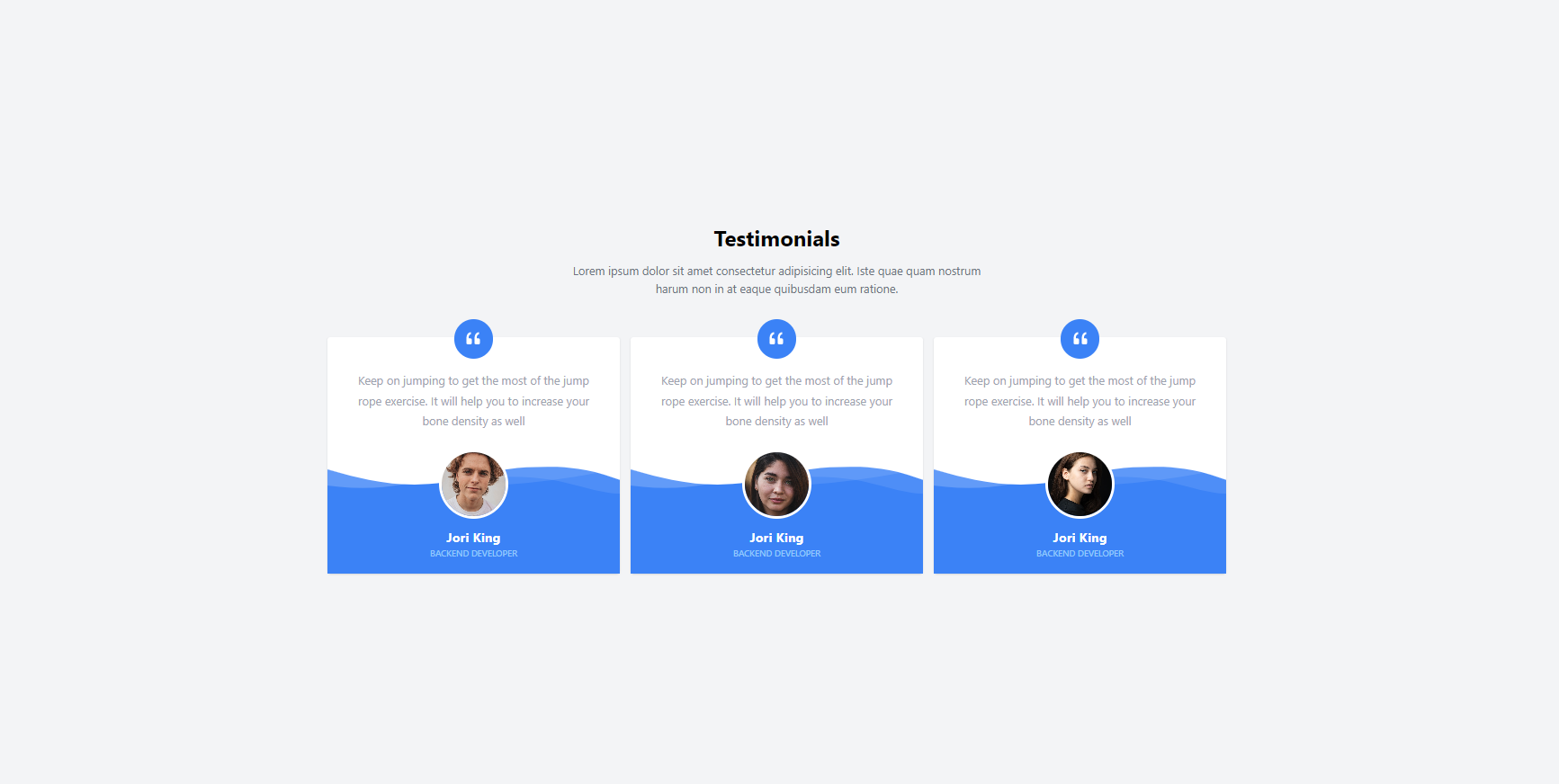Tailwind CSS Testimonial by Yujesh K C on Dribbble
