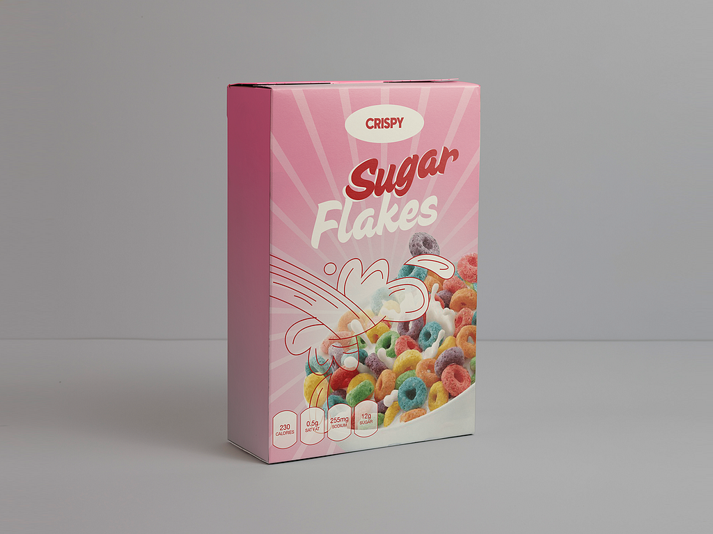 SUGAR FLAKES (CEREAL BOX PACKAGING DESIGN) by Alexander Vartapetovi on ...