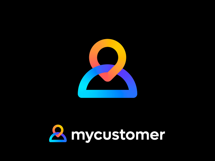 Pin + customer logo concept by Vadim Carazan for Wegrow on Dribbble