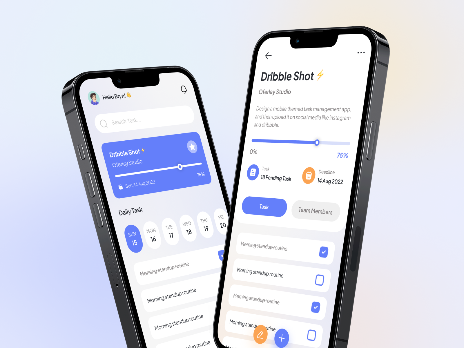 Task Management Mobile App by Dzun N for Oferlay on Dribbble
