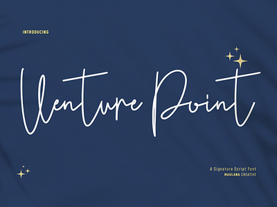 Venture Point Script Font by Maulana Creative on Dribbble