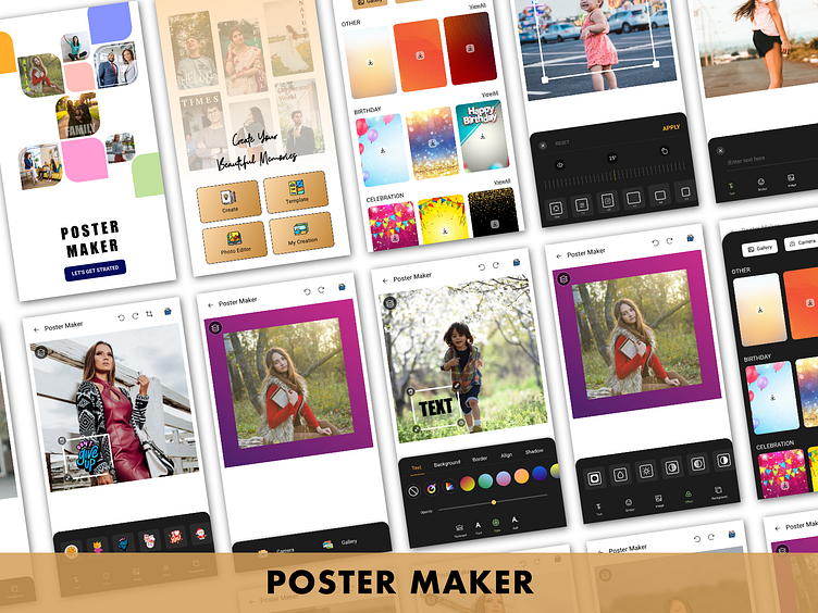 Create Social Media Design : Poster Making App UI by Grishma J Thummar ...