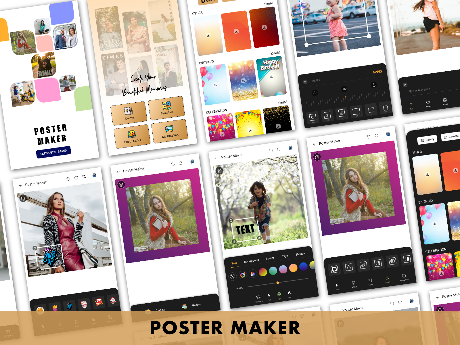 Create Social Media Design : Poster Making App UI by Grishma J Thummar ...