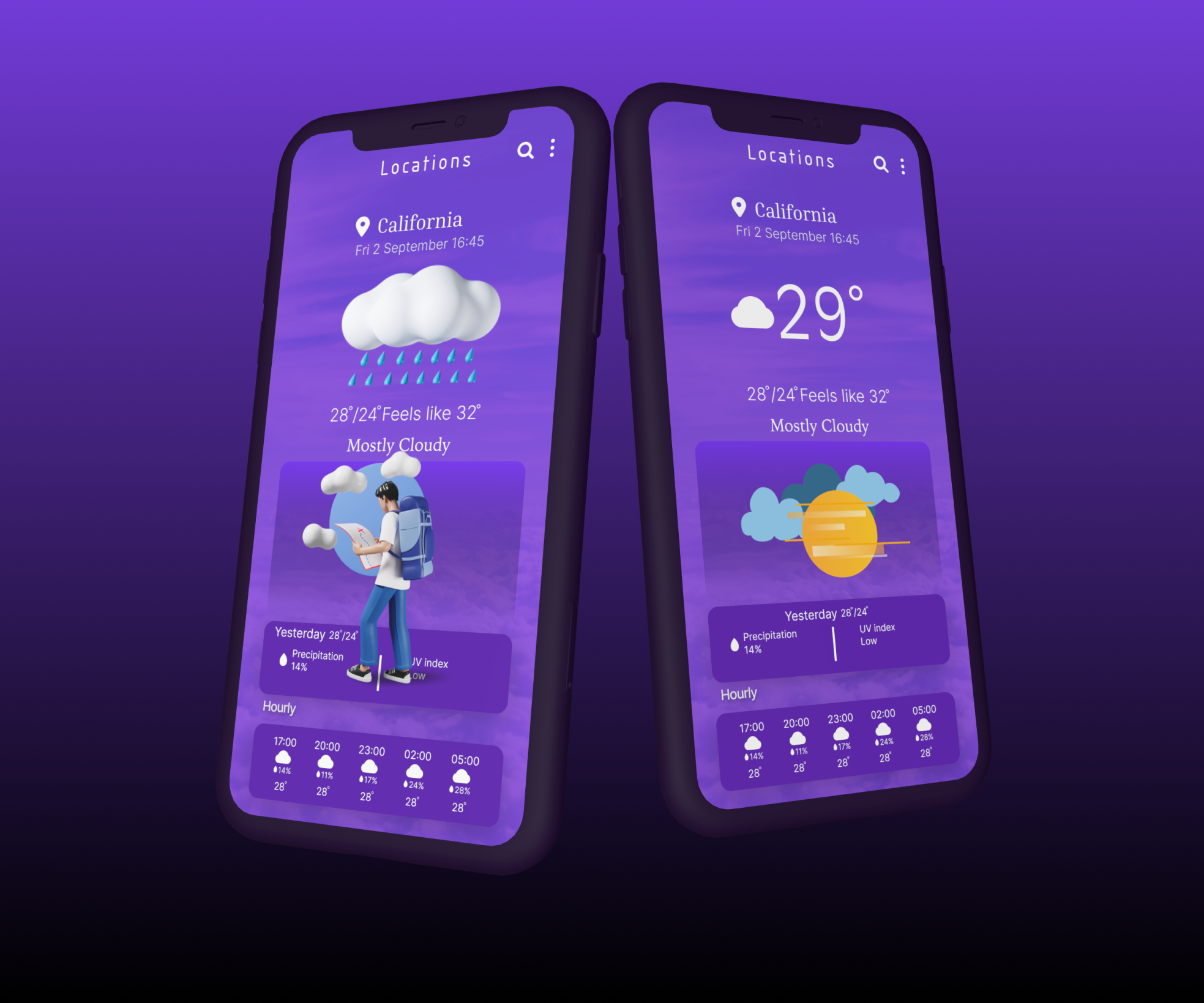 Minimal Weather by UI__UX_GUY on Dribbble