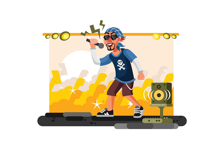 Rapper Vector Illustration by ianmikraz on Dribbble