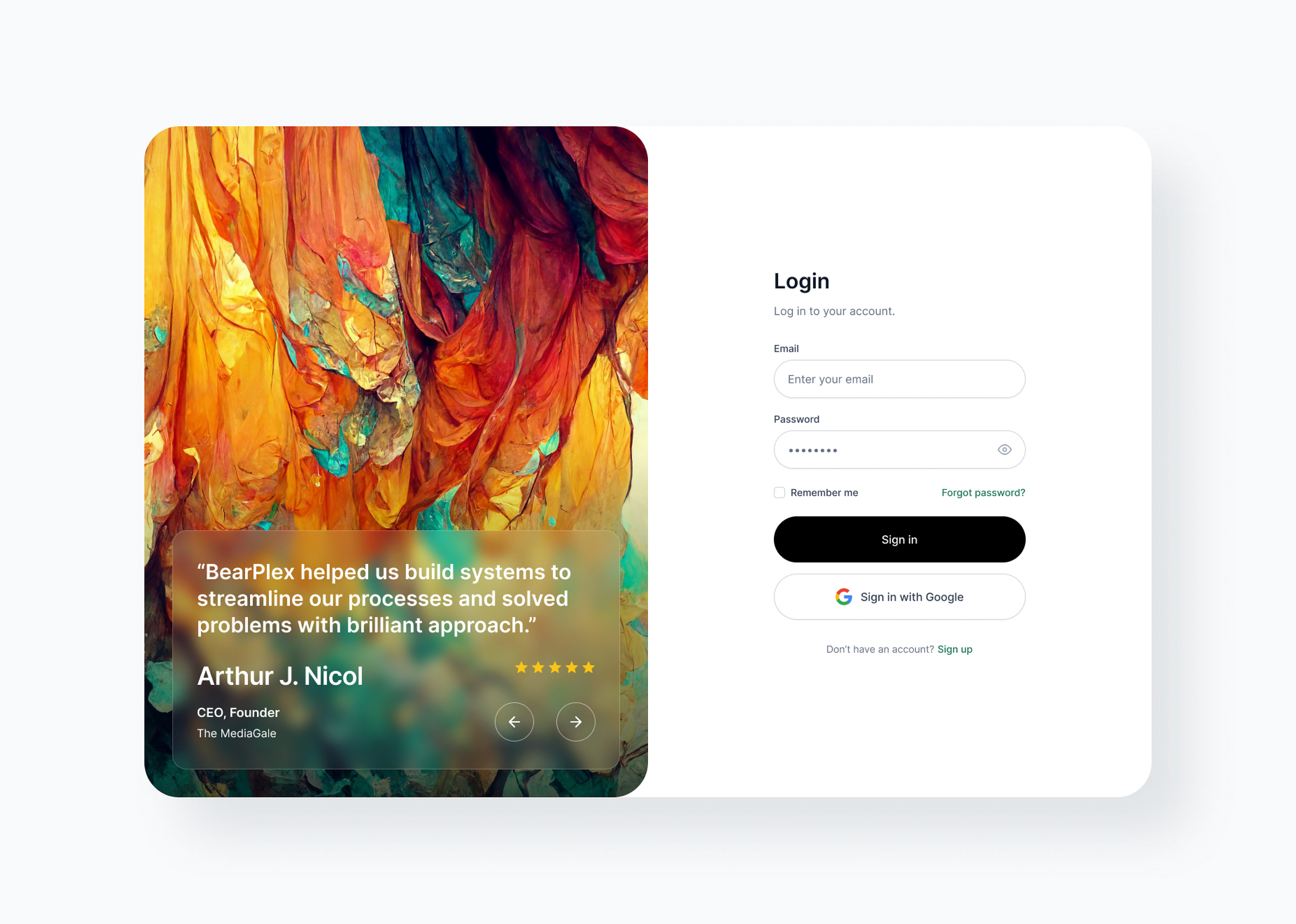 Login Dashboard Page Design by BearPlex on Dribbble